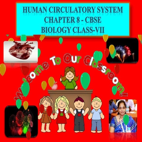 HUMAN CIRCULATORY SYSTEM CHAPTER 8 - CBSE BIOLOGY CLASS-VII | PPT