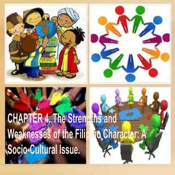 The strengths and weaknesses of the filipino character a socio cultural ...