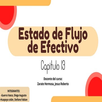 PPT EEFFEE estados de flujo de efectivo curso de economía | PPTX
