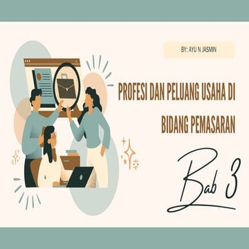 Profesi dan Peluang Usaha di Bidang Pemasaran | PDF