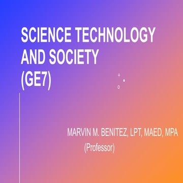 Science Technology and Society | PPTX