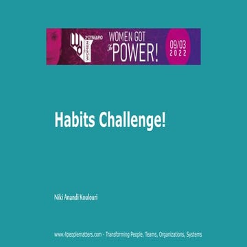 Habits Challenge! speech | PPT