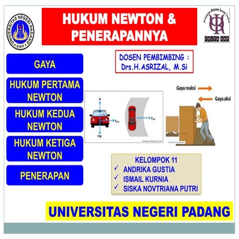 ppt hukum Newton dan Penerapannya UNP.pptx
