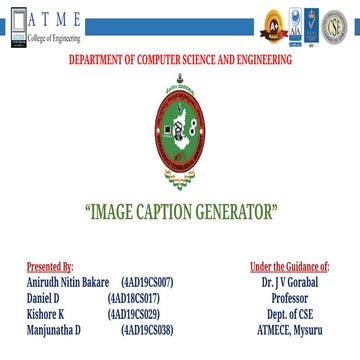 PPT Image Caption Generator mini project | PDF