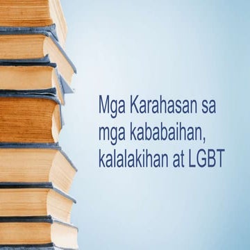 (2) Karahasan Diskriminasyon sa Kababaihan sa Iba’t Ibang bahagi ng ...