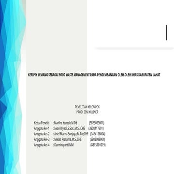 PPT-KERIPIK LEMANG SEBAGAI FOOD WASTE MANAGEMENT PADA PENGEMBANGAN.pptx