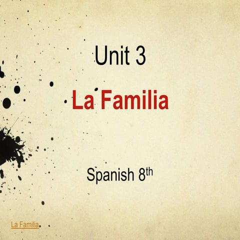 La familia | PPTX