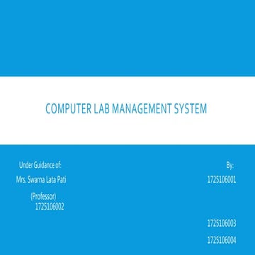 Computer Lab Management System | PPTX