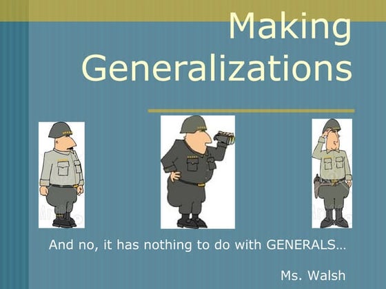 Generalization and types | PPT | Science