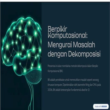 ppt-materi-dekomposisi pembelajaran Koding dan Kecerdasan Artifisial | PDF