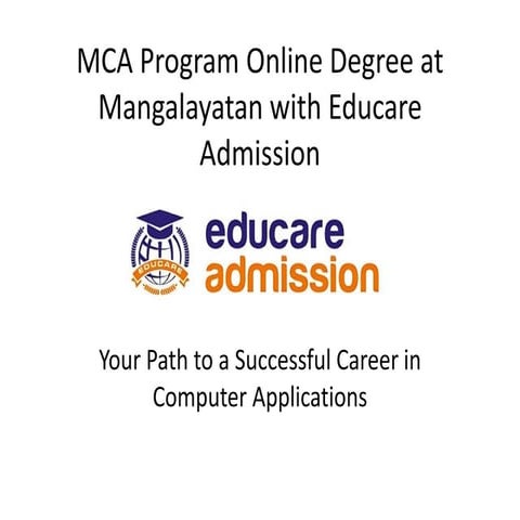 MCA Program Online Degree at Mangalayatan University – Flexible IT Postgraduate Course | PDF