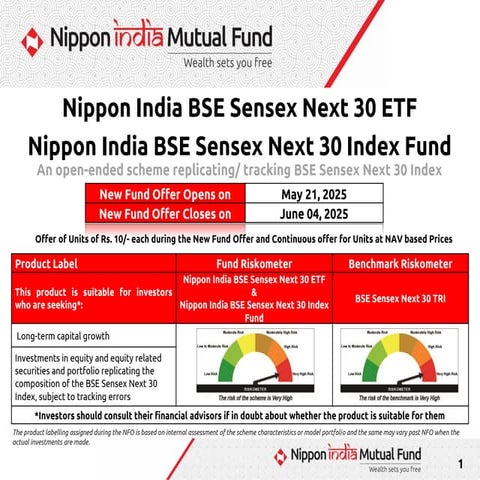 PPT - Nippon India BSE Sensex Next 30 ETF & Index Fund - Apr 2025.pdf
