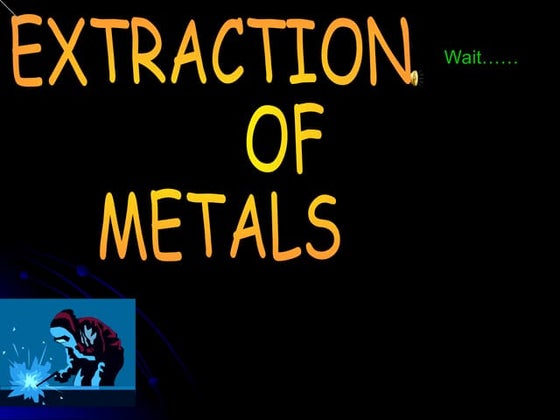 Extraction of zinc | PPTX