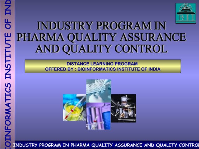 QA Role in Pharmaceutical Industry