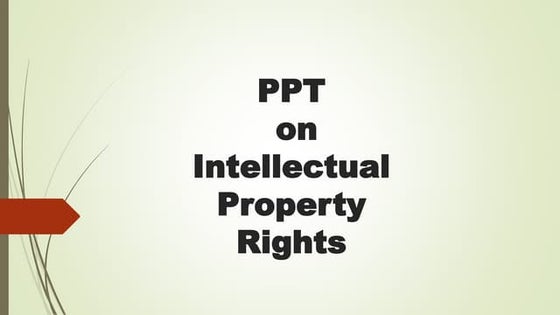 Types of Intellectual Property | PPT