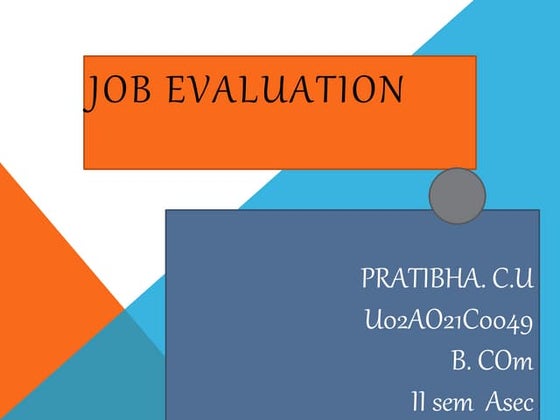 Job evaluation and grading methods | PPT