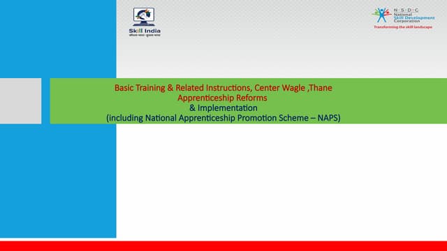 National Apprentice Scheme NATS & NAPS | PPTX