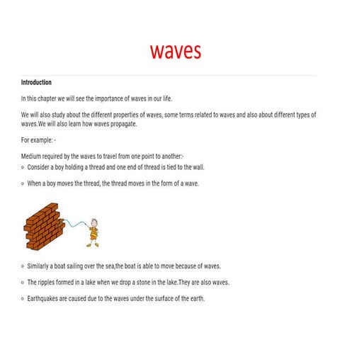 PPT on Waves Class 11 | PPTX