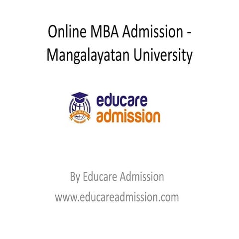 Online MBA Admission 2025 – Mangalayatan University | Apply Now | PPT
