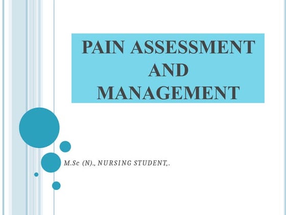 Nursing management of pain | PPTX