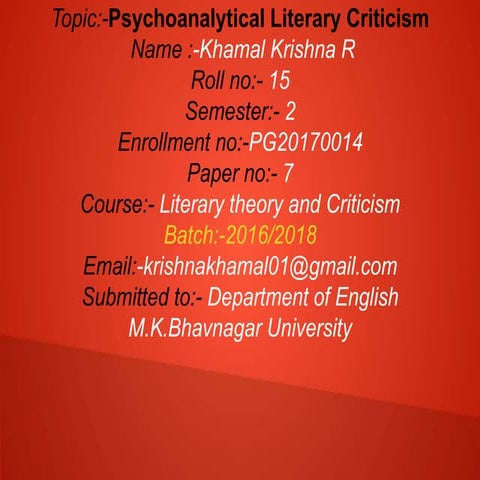 Presentation paper no-7-Literary Theory and Criticism | PPTX | Poetry ...
