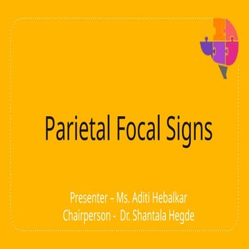 Comprehensive Overview of Parietal Focal Signs: Apraxia, Agnosia, and ...