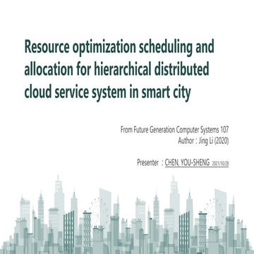 Paper Sharing Resource Optimization Scheduling And Allocation For Hierarchical Distributed Cloud
