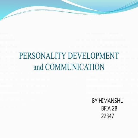 PERSONALITY DEVELOPMENT | PPTX