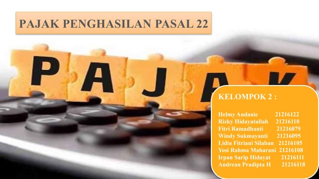 PPh Pasal 22 | PPT