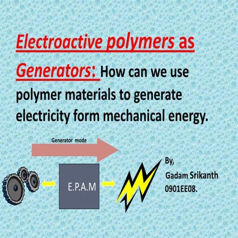Renewable energy from polymer | PPTX