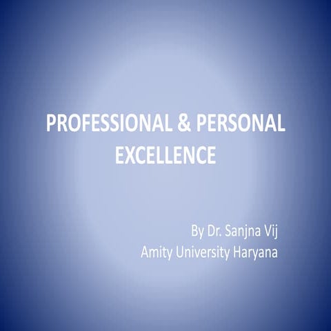 Ppt professional & personal excellence (1) | PPTX
