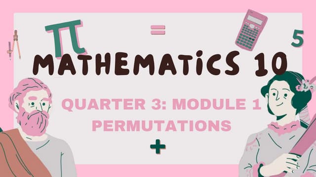 Grade 10 Permutation PowerPoint Presentation | PPTX