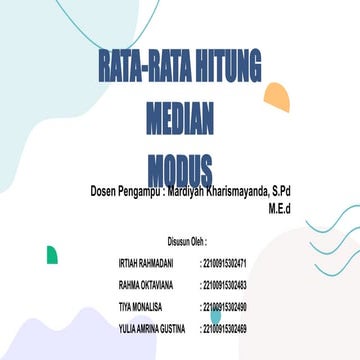 PPT - RATA-RATA HITUNG, MEDIAN, MODUS.pptx