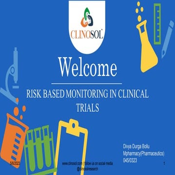 Risk Based Monitoring in Clinical Trials. | PPTX