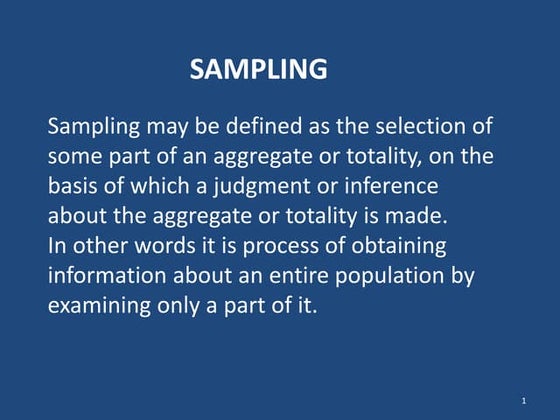 Cluster sampling | PPT