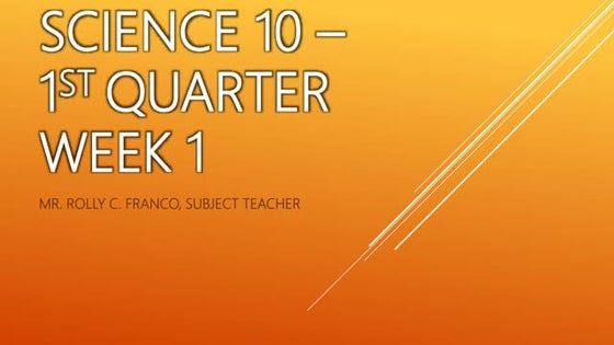 Science 10 First Quarter Module 1 Activity no 1. Find the Center | PPT