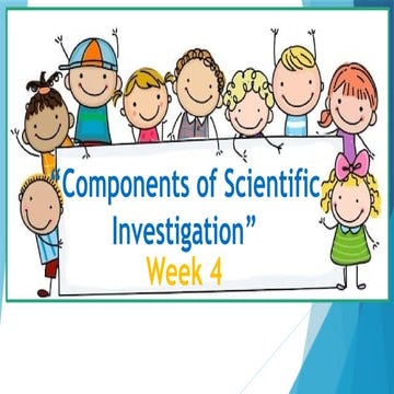 components of scientific investigationss | PPTX