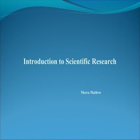 scientific research | PPT