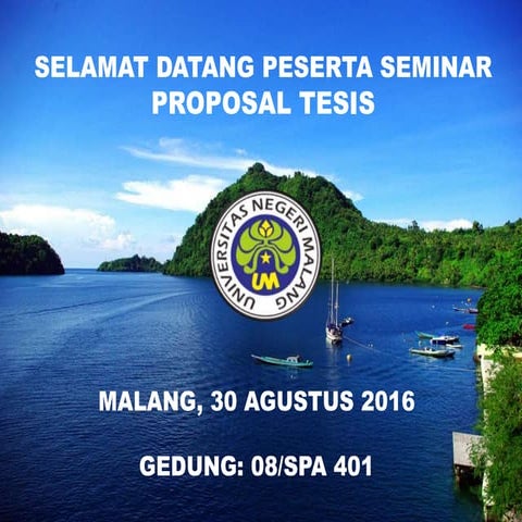 Slide Presentasi Proposal Tesis S2, Universitas Gadjah Mada | PPSX