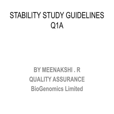 Comprehensive Stability Study Guidelines for Drug Quality Assurance | PPTX