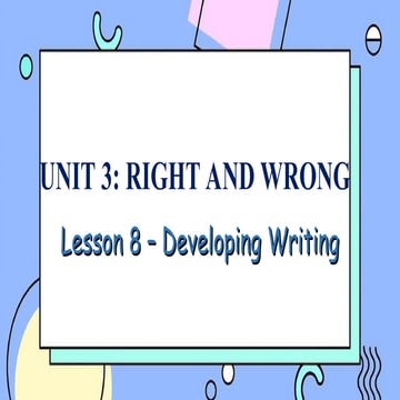 PPT-TA11-UNIT3-L8-DEVELOPING WRITING [Autosaved].ppt