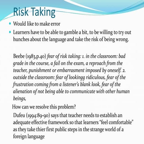 Risk Taking | PPTX | Education