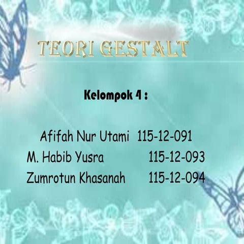 Ppt teori gestalt | PPTX