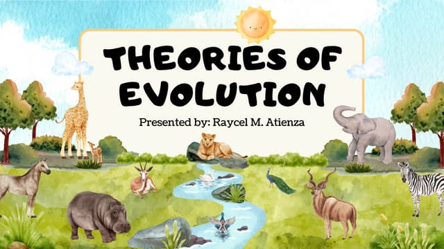 Darwin and lamarck evolution theories | PPTX
