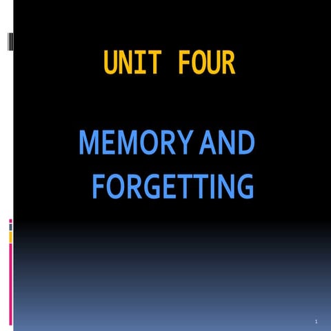 Forgetting and theories of forgetting | PPTX