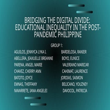 Bridging the digital divide , educational inequality in the post ...