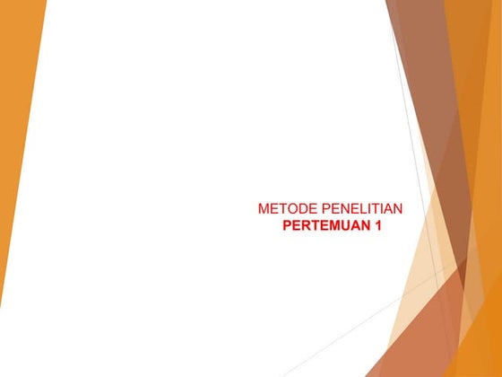 Metode penelitian dan desain penelitian | PPT