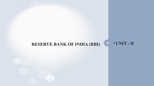 The reserve bank of india | PPTX
