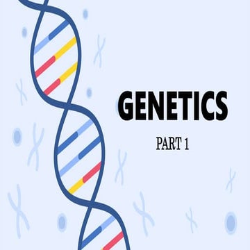 Genetics/ inheritance/ mendelian genetics/ non- mendelian genetics | PPTX