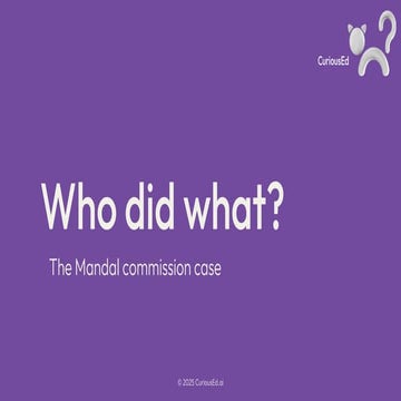 Who Did What? Mandal Commission & Democratic Institutions | PDF